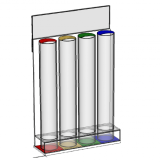 Floor Standing Token Collection Tubes | Plastic Tokens | TokensFor