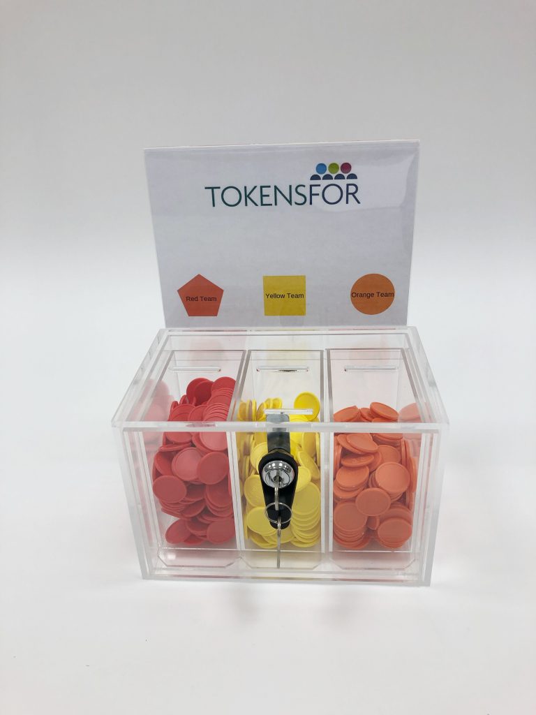 Wide Drawer Compartment Token Collector (Desktop, Wall Mounted) | TokensFor