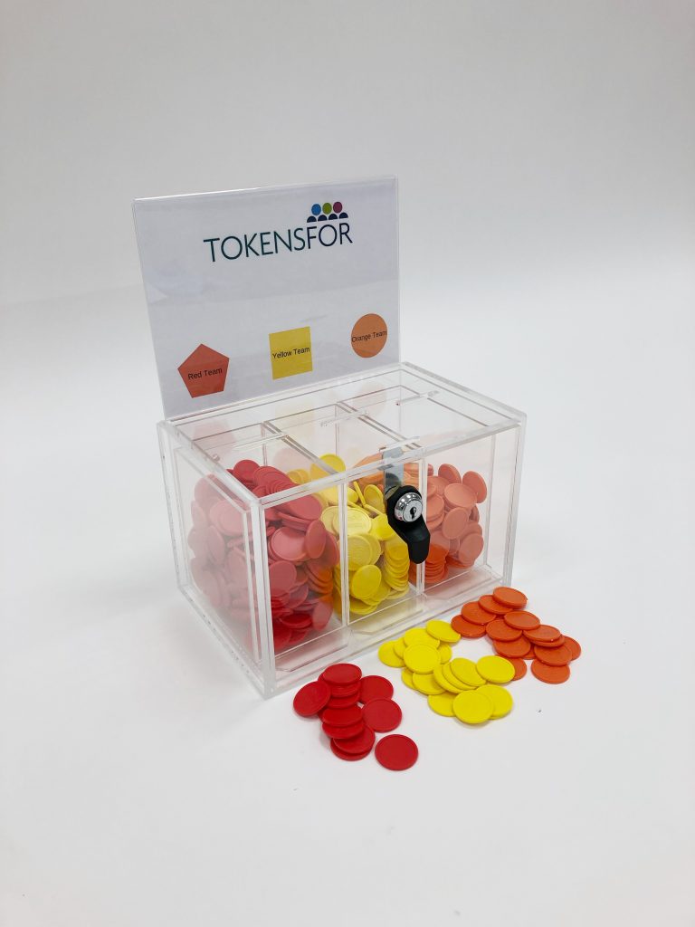 Wide Drawer Compartment Token Collector (Desktop, Wall Mounted) | TokensFor