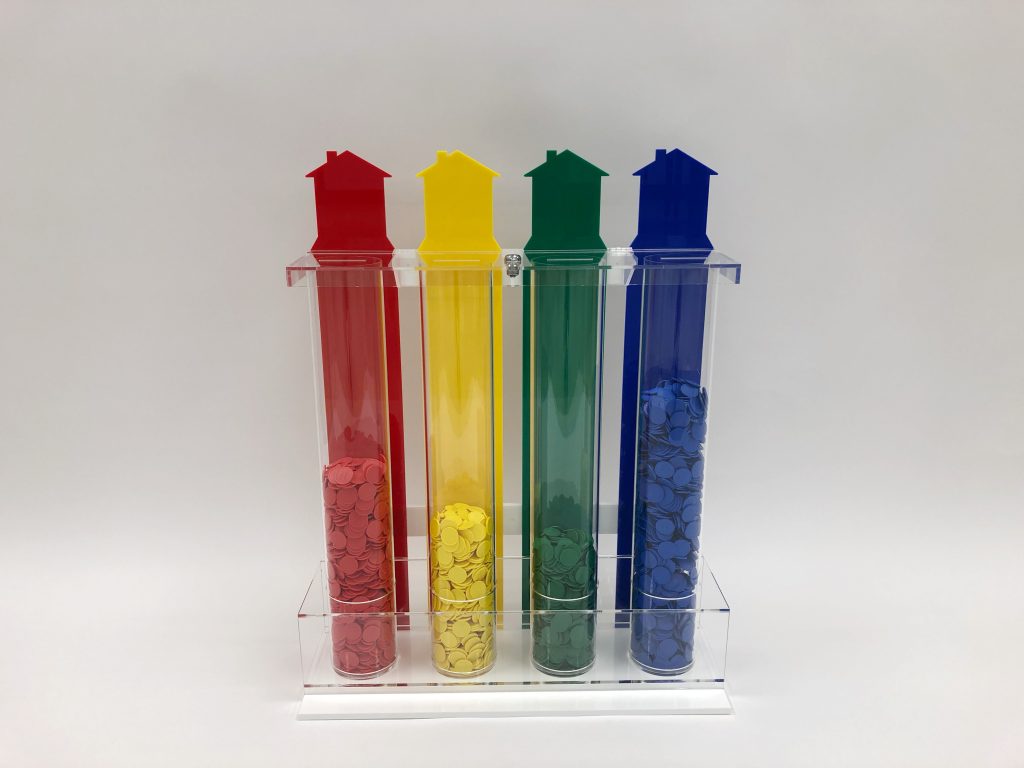 Floor Standing House Point Token Collector | Token Tube | TokensFor